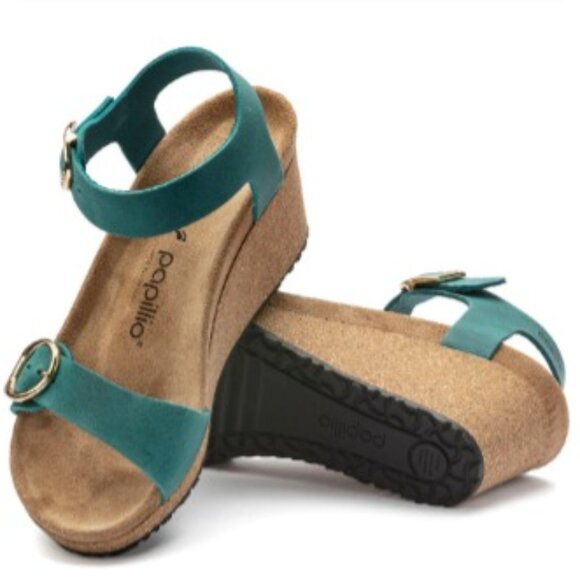 Papillio | Shoes | Birkenstock Papillio Tealgreen Wedge Sandal Us Size ...